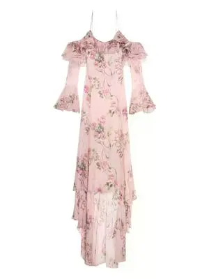 Blumarine Floral-printed Ruffled Gown