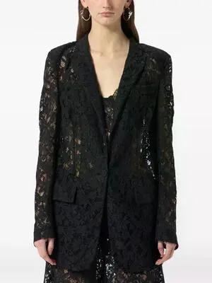 Blumarine Floral-lace Single-breasted Blazer