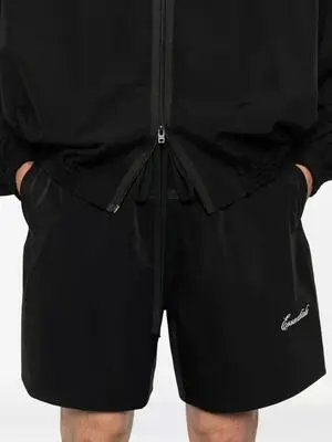 Fear Of God Logo-embroidered Drawstring Track Shorts - Black