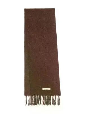 Jacquemus Logo-patch Scarf - Brown