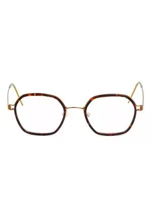 LINDBERG Geometric Frame Glasses - Brown