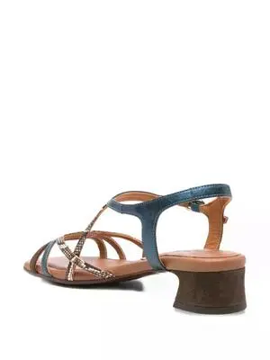 Chie Mihara 40mm Fedan Leather Snake-effect Sandals