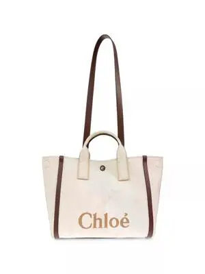 Chloé Logo-print Tote Bag - Neutrals