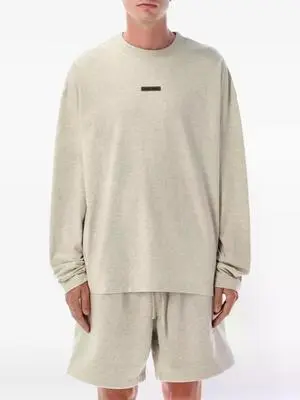 Fear Of God Long Sleeve T-shirt With Logo Detail - Neutrals