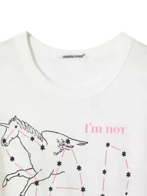 Undercover Pleated Unicorn Print Dress - White