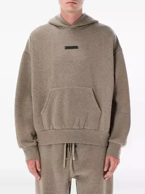 Fear Of God Logo-appliqué Fleece Hoodie - Brown