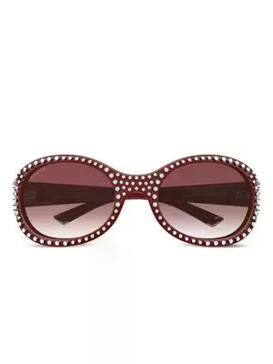 Gucci Gg2013s Stud-embellished Sunglasses - Red