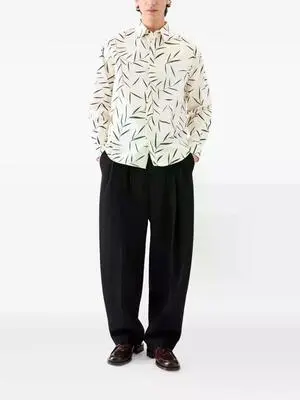 Jacquemus Le Simon Ml Leaf-print Button-up Shirt