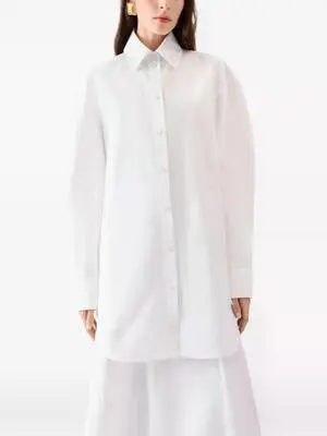 Jacquemus The Ovalo Shirt Dress - White