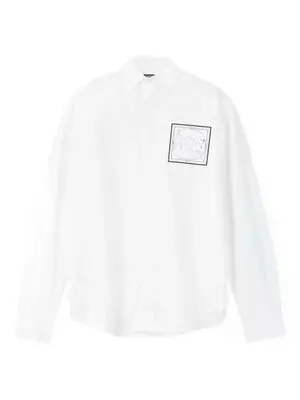 Jacquemus Le Simon Ml Graphic Print-pocket Shirt - White
