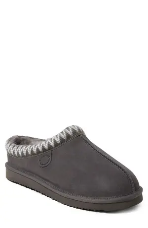 DEARFOAMS Fireside Grafton Shearling Clog Slipper - Grey