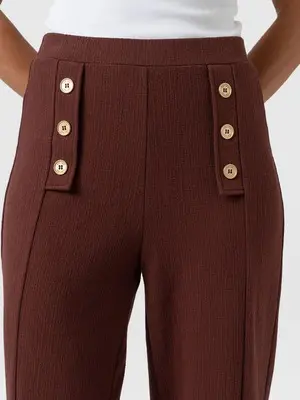 SAINT + SOFIA Chelsea Pant - Maroon Textured