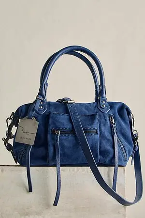 Free People We The Free Suede Baby Emerson Bag Navy