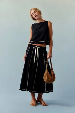 Contrast Stitching Skirts