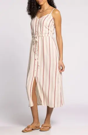 THREAD & SUPPLY Tie Waist Midi Dress