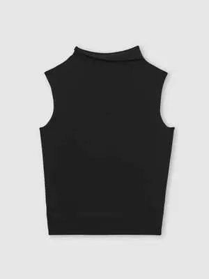 REISS Harper Wool Slouched Sleeveless Top