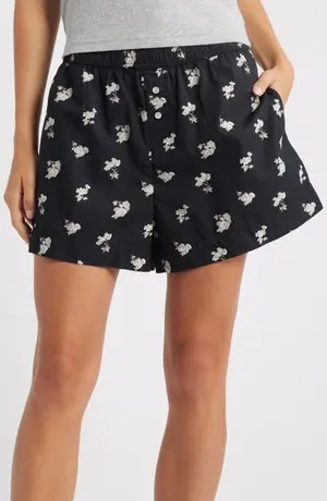 OPEN EDIT Boxer Shorts Black- Grey Danni Floral