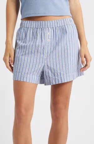 OPEN EDIT Boxer Shorts Blue Tempest Kristen Stripe