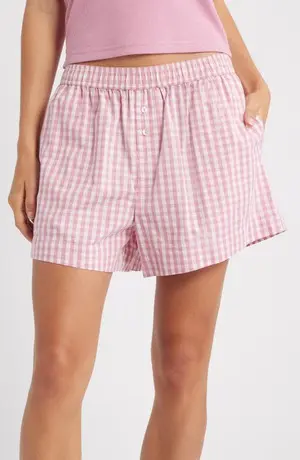 OPEN EDIT Boxer Shorts Pink Luella Gingham