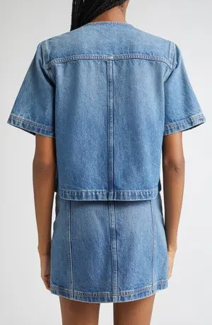 Ulla Johnson Serge Double-breasted Denim Shirt