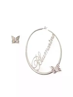 Blumarine Logo-lettering Earrings - Silver