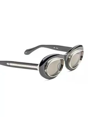 Matsuda Oval Frame Sunglasses - Black