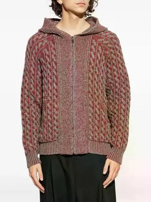 Etro Cable-knit Zip-up Hoodie