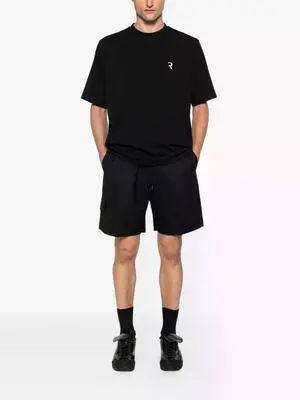 RHUN Logo-embroidered Cotton T-shirt - Black