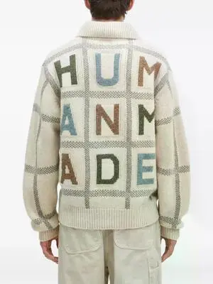 HUMAN MADE Intarsia-knit Half-zip Sweater