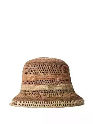 Chloé Striped Bucket Hat - Neutrals