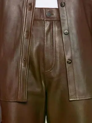 HAIKURE Leather Panelled Trousers