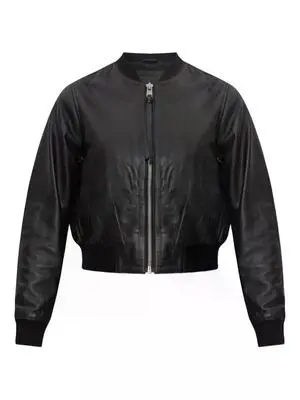 ALLSAINTS Zip-front Leather Bomber Jacket - Black
