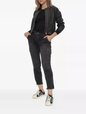 ALLSAINTS Zip-front Leather Bomber Jacket - Black
