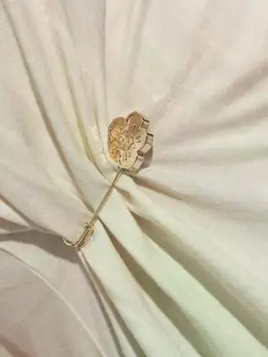 Kenzo Safety Pin-detail Gathered T-shirt - Neutrals