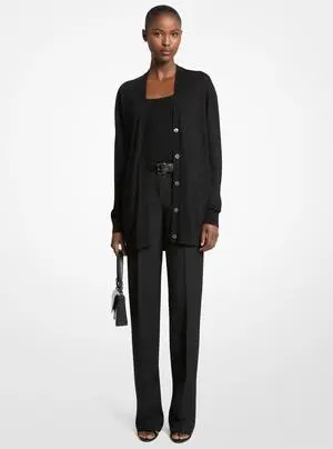 Michael Kors Oversized Cashmere Cardigan - Black