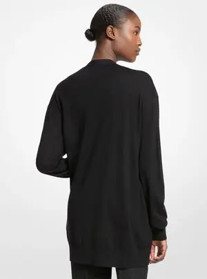 Michael Kors Oversized Cashmere Cardigan - Black