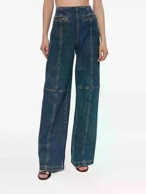 Etro Pegaso Motif Panelled Jeans