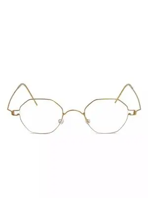 LINDBERG Geometric-frame Eyeglasses - Gold