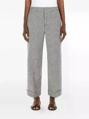 Max Mara Adelfi Checked Wide-leg Trousers