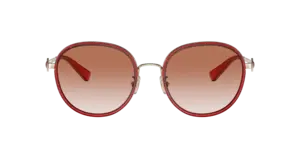 COACH Glitter Round Frame Sunglasses