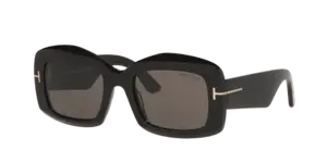 TOM FORD Tortoise Black Frame Sunglasses - Grey
