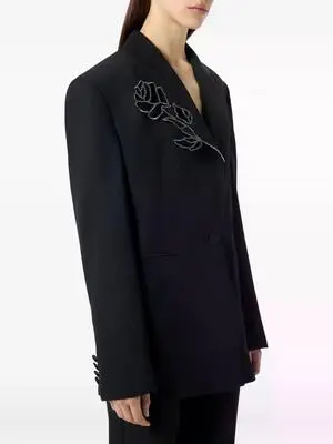 Blumarine Embroidered Rose Detail Blazer