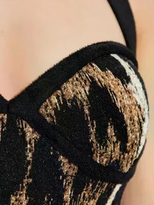 Balmain Leopard-print Halterneck Midi Dress
