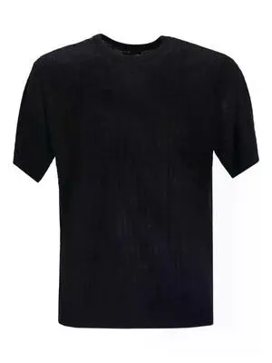 Emporio Armani Fine-knit Short-sleeve T-shirt - Black