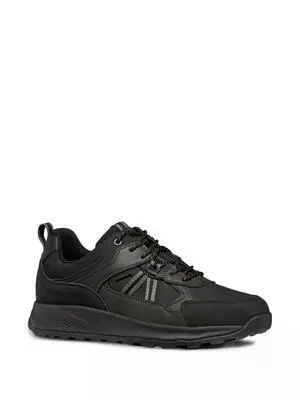 Geox Panelled Lace-up Sneakers With Striped Detail