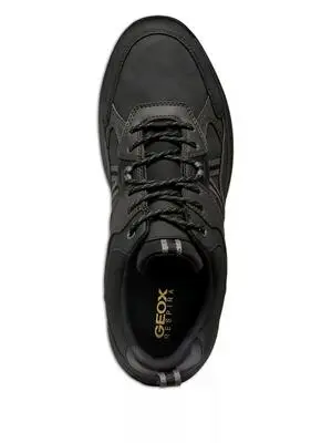 Geox Panelled Lace-up Sneakers With Striped Detail