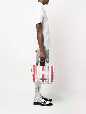 Thom Browne Signature Stripe-pattern Tote Bag