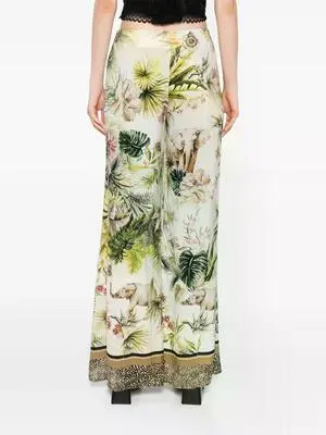 Elie Saab Savannah-print Chiffon Pants