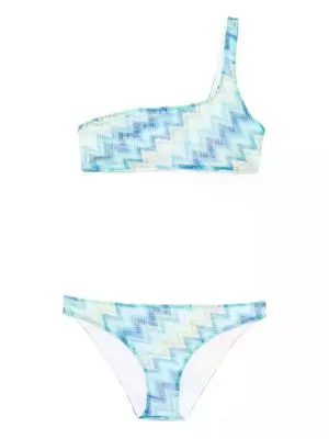 Missoni One-shoulder Bikini - Blue