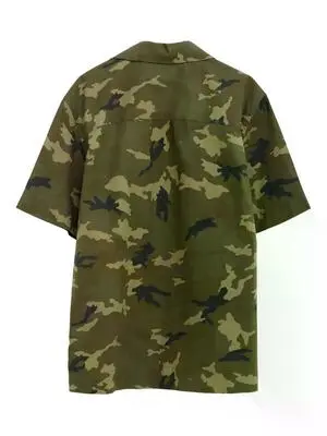 Moncler Logo-patch Camouflage Shirt